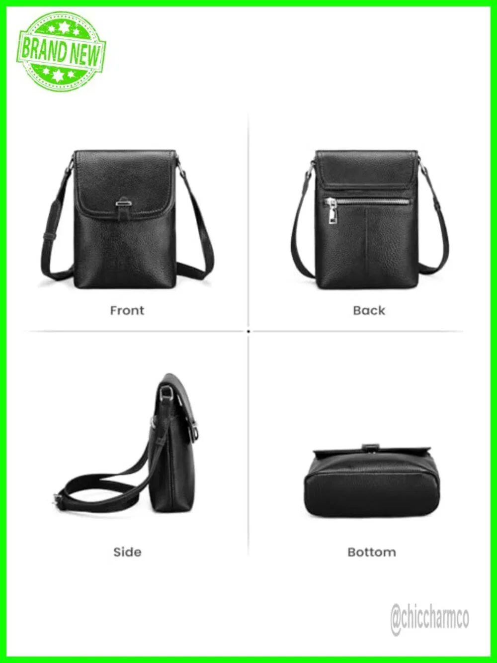 Bags | Genuine Leather Small Crossbody Bag With Rfid Protection Phone ...